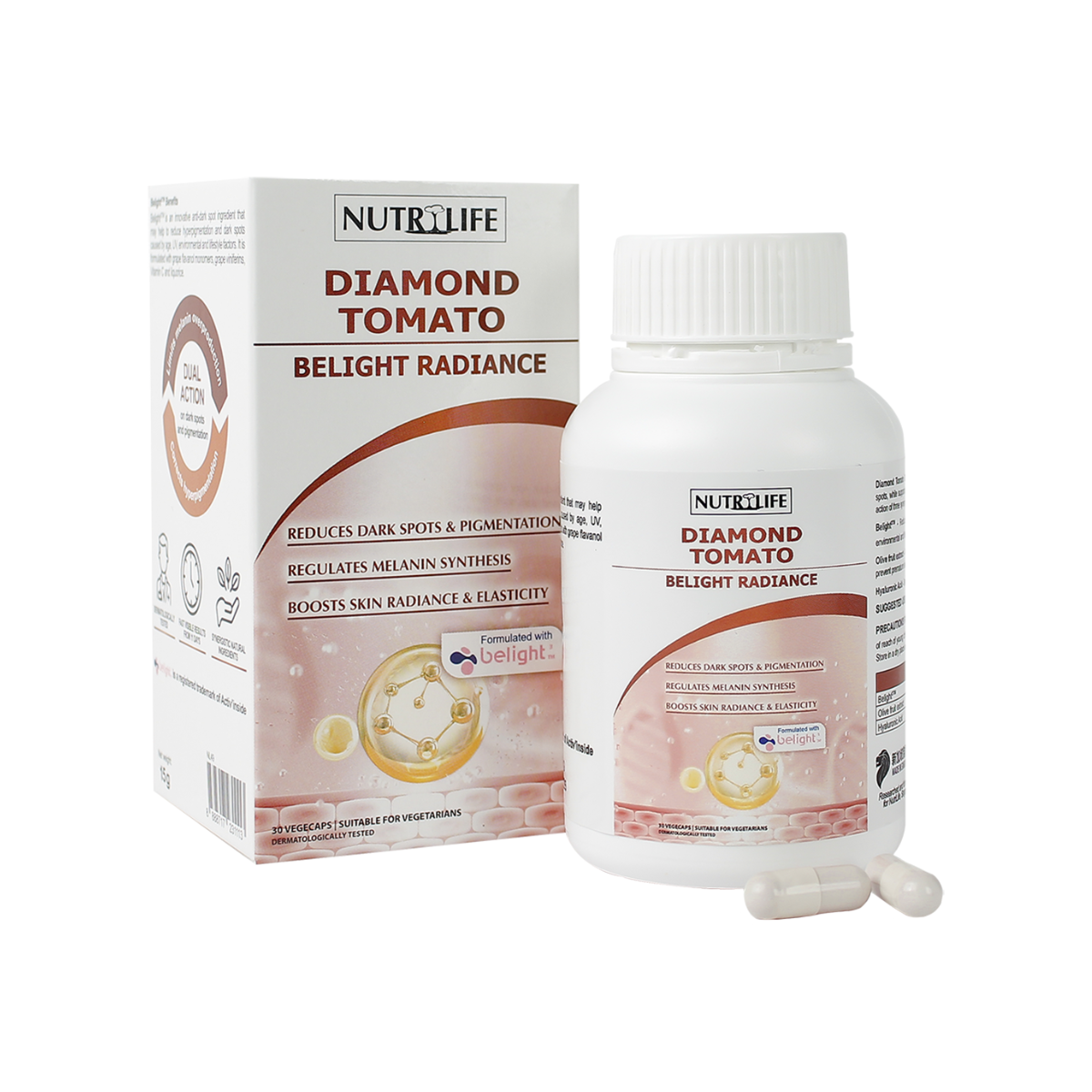 Nutrilife Diamond Tomato Belight Radiance (30 Vegecaps) - Beauty Supplement | NutriLife